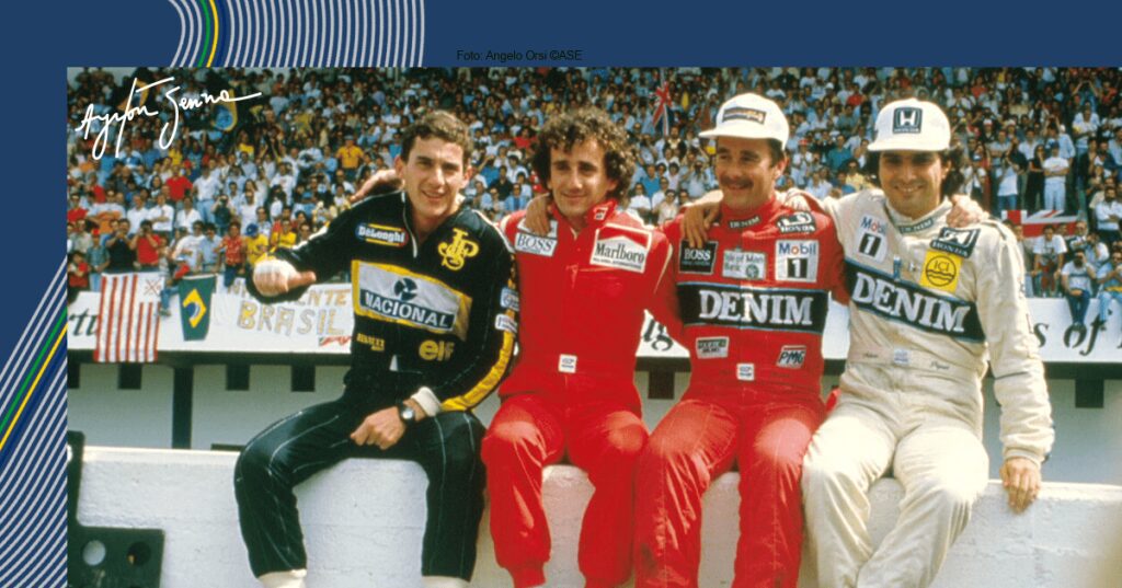 Iconic photo with Senna, Piquet, Mansell and Prost in Portugal turns 35 ...